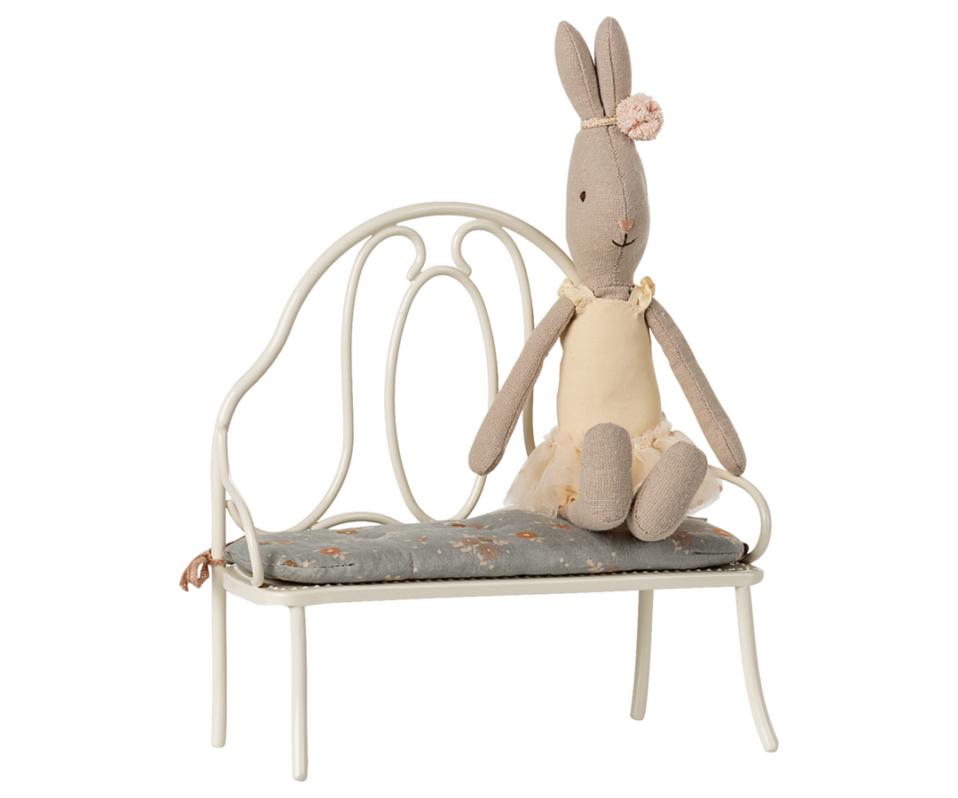 Maileg Miniature Mouse Vintage Bench – Off White | Make Believe Co.
