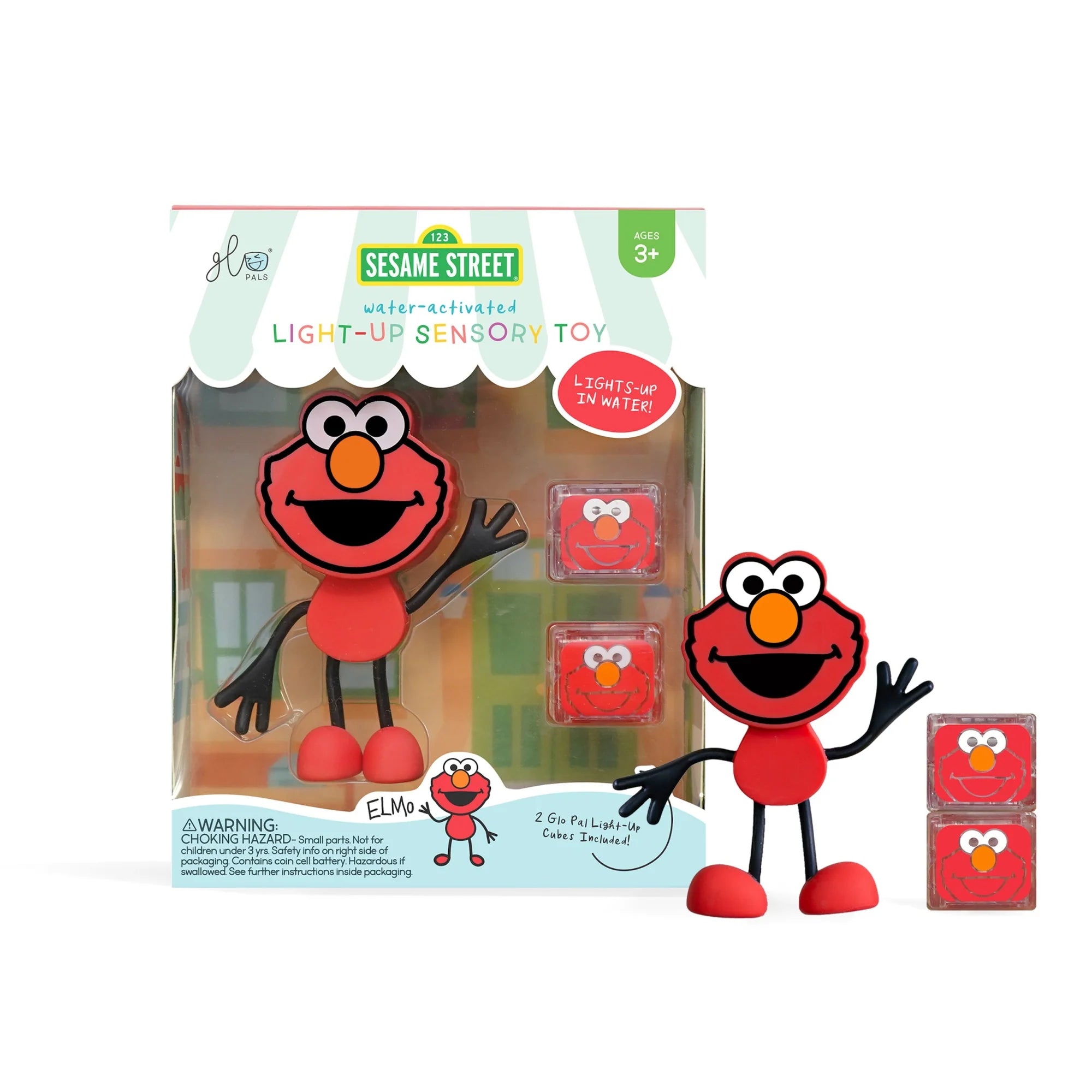 Glo Pals® Sesame Street Water Activated Light-Up Sensory Toys – Elmo ...